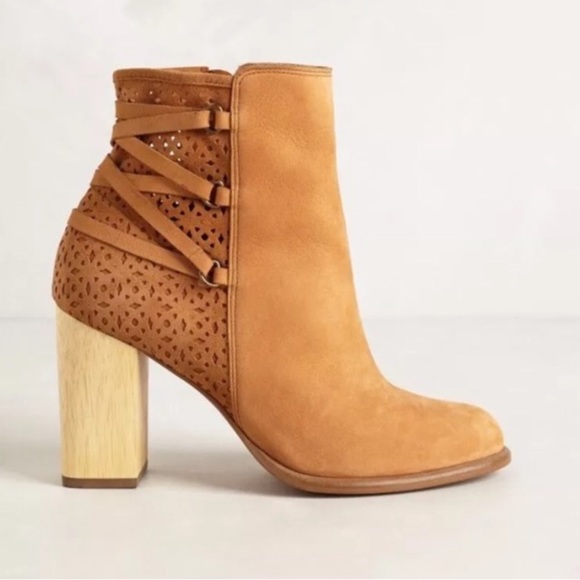 Anthropologie | Shoes | Anthro Miss Albright Cottage Wood Heel Ankle ...